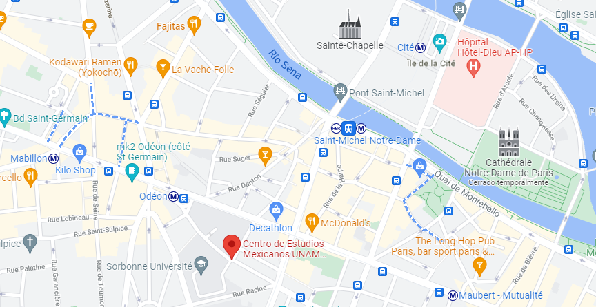 Mapa UNAM Francia | UNAM Francia